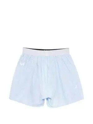 CARNE BOLLENTE Follow The Rabbit Stripe-pattern Embroidered Boxers