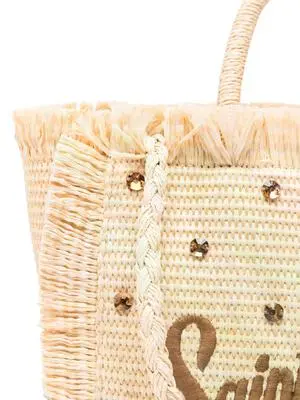 MC2 SAINT BARTH Colette Crystal-embellished Tote Bag - Neutrals
