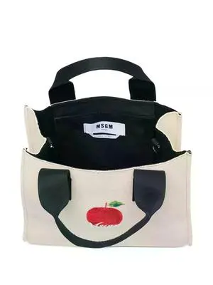 MSGM Embroidered Tote Bag