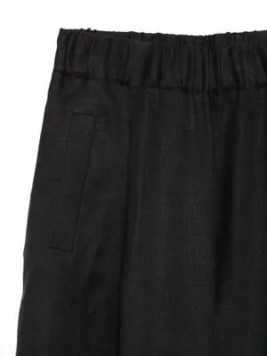 SEMICOUTURE Elasticated-waist Wide-leg Trousers - Black