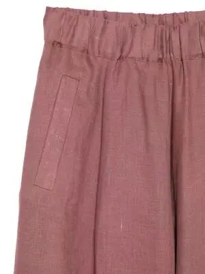 SEMICOUTURE Elasticated-waist Wide-leg Trousers - Pink