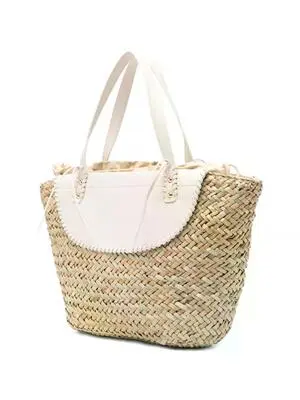 LA CARRIE Raffia Tote Bag