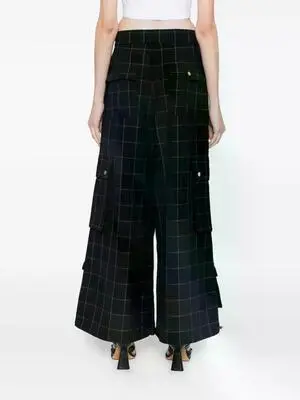 Cynthia Rowley Checked Trousers - Blue