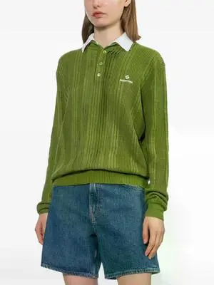 SHUSHU/TONG Linen Ribbed Polo