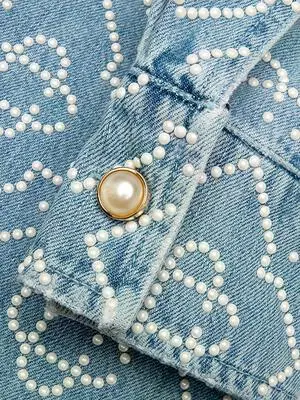Casablanca Pearl-embellished Monogram Shirt