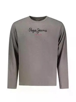 Pepe Jeans Logo-print Long-sleeve Cotton T-shirt - Grey