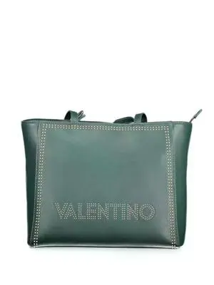 MARIO VALENTINO Stud-embellished Logo Tote Bag - Green