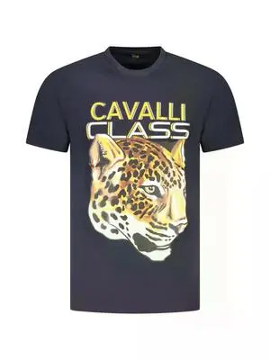 Roberto Cavalli Leopard-print T-shirt - Blue
