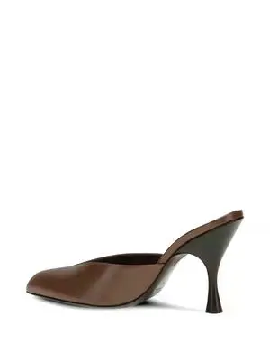 HERBERT LEVINE Pointed-toe Leather Mules