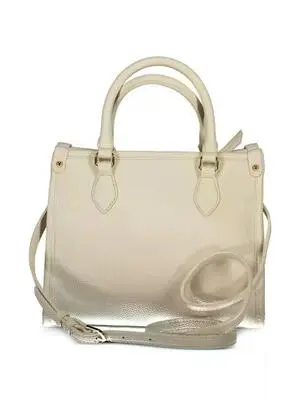 MARIO VALENTINO Embossed-logo Pebbled Tote Bag