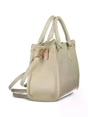 MARIO VALENTINO Embossed-logo Pebbled Tote Bag