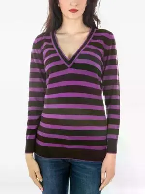 Fred Perry Striped V-neck Sweater