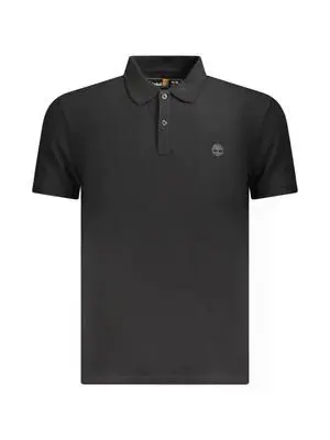 Timberland Logo-embroidered Cotton Polo Shirt - Black