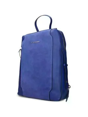 PIQUADRO Leather Suede-panelled Backpack