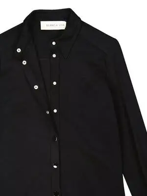 BLANCA VITA Button-down Mini Dress