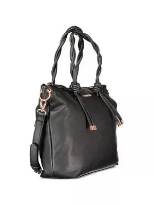 MARIO VALENTINO Braided-handle Drawstring Tote Bag