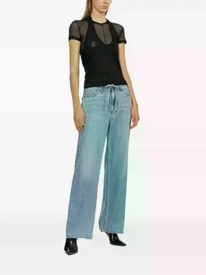 Helmut Lang See-through Short-sleeve Top