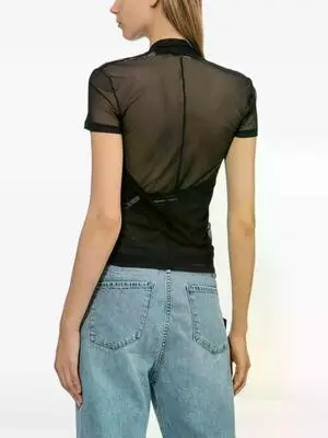 Helmut Lang See-through Short-sleeve Top