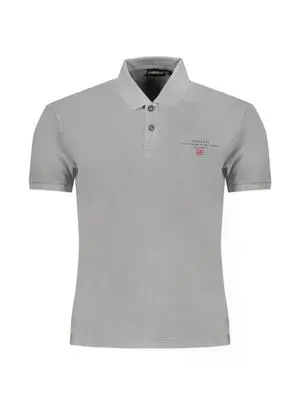 NAPAPIJRI Logo-embroidered Cotton Polo Shirt - Grey