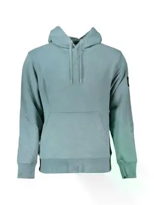 Calvin Klein Cotton Hoodie With Logo Patch - Blue