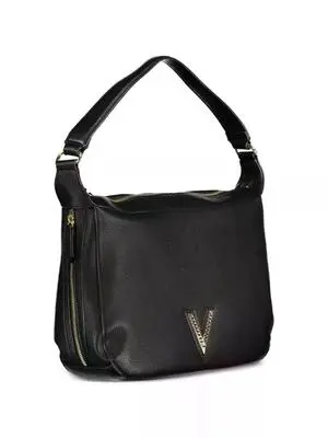 MARIO VALENTINO Pebbled-effect Shoulder Bag - Black
