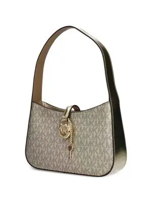 Michael Kors Monogram Tote Bag With Padlock Detail