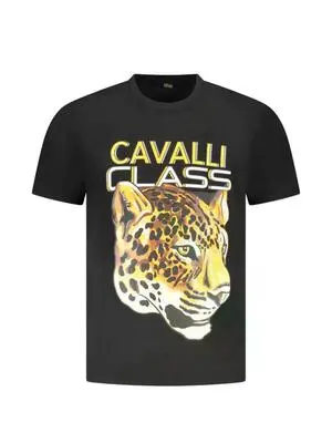 Roberto Cavalli Jaguar-print T-shirt - Black