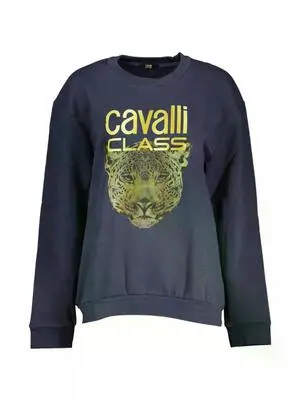 Roberto Cavalli Cavalli Class Jaguar Print Sweatshirt Blue