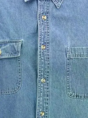 E.L.V. DENIM Panelled Asymmetric Denim Shirt