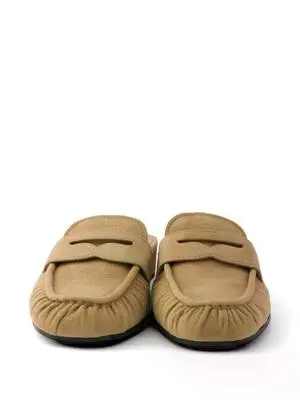 Prada Suede Mules - Neutrals