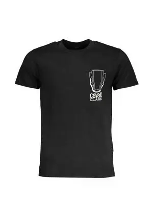Roberto Cavalli Graphic-print Cotton T-shirt - Black