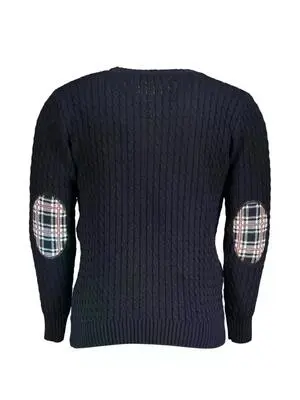 U.S. Grand Cable-knit Elbow-patch Jumper