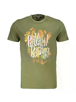 Roberto Cavalli Logo-graphic Cotton T-shirt - Green