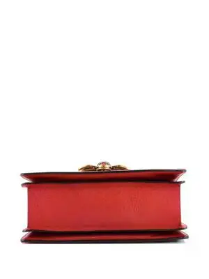 Gucci Queen Margaret Gg Coated Canvas Top Handle Satchel - Red