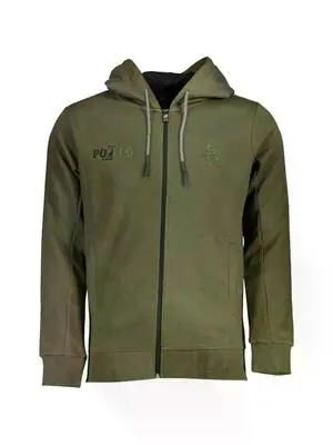 U.S. Grand Logo-embroidered Zip-up Hoodie - Green