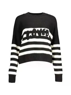 Desigual Embroidered Stripe-pattern Sweater