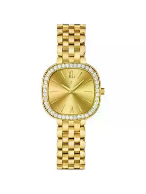 CHRISTIAN VAN SANT Rivoli -tone Watch With Crystal Bezel - Gold