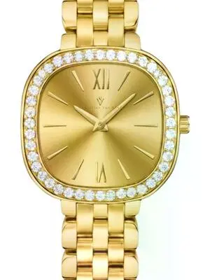 CHRISTIAN VAN SANT Rivoli -tone Watch With Crystal Bezel