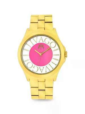 JIVAGO Gold-tone Stainless Steel Watch - Pink