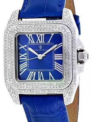 CHRISTIAN VAN SANT Radieuse Crystal-embellished 41mm Watch - Blue