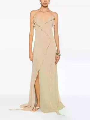 ANIYE BY Marian Ruffled Maxi Dress - Neutrals