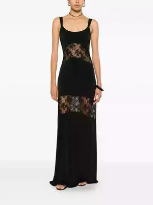 ANIYE BY Floral-pattern Maxi Dress With Lace Paneling