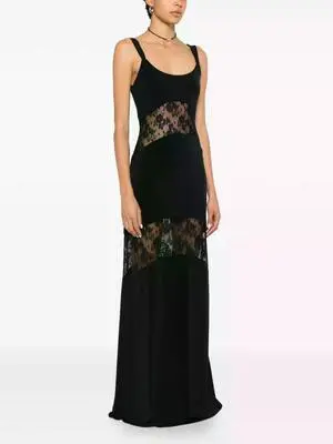 ANIYE BY Floral-pattern Maxi Dress With Lace Paneling