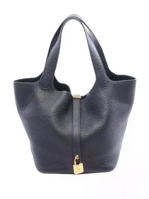 Hermès Clemence Picotin Lock 22 Handbag - Black