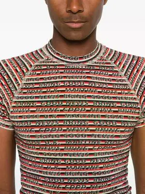 Martine Rose Raglan-sleeve Shrunken T-shirt