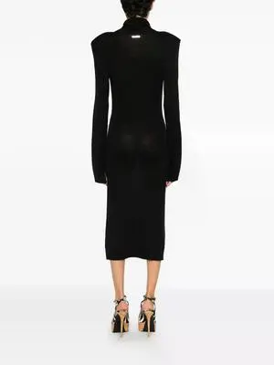 Attico Roll-neck Wool Dress