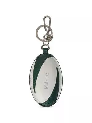 Mulberry Rugby-ball-design Keyring - Green