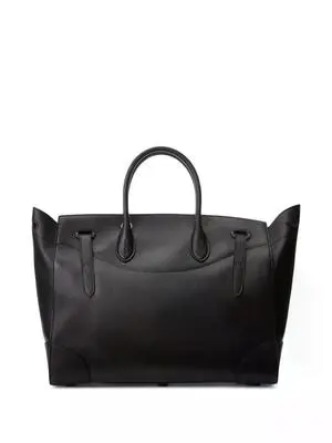 Ralph Lauren Leather Satchel With Buckle Detail - Black