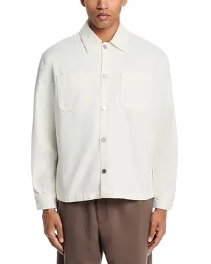 FRAME Regular Fit Linen Blend Shirt Jacket
