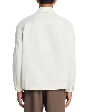 FRAME Regular Fit Linen Blend Shirt Jacket